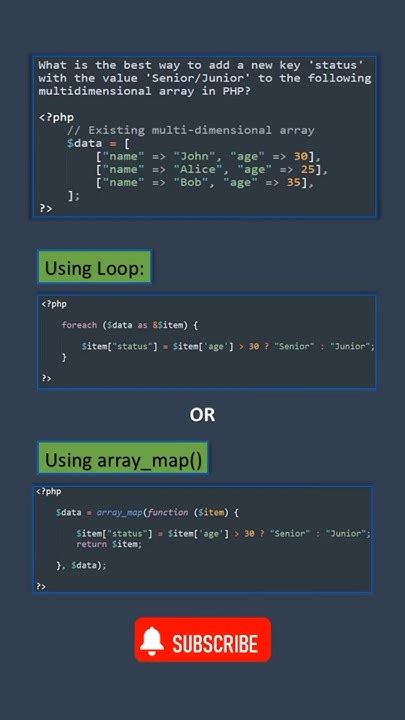 What Is The Best Way To Add A New Key Value Pair In A Multidimensional Array In Php Php