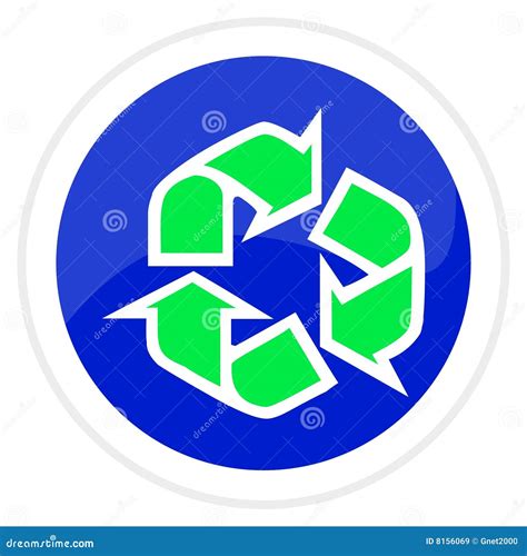 Recycle Web Button Stock Vector Illustration Of Concept 8156069