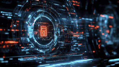 Advanced Digital Lock Displayed On Computer Screen Representing Cutting Edge Cybersecurity