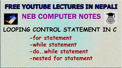 Looping Control Statement In C Programming Neb Xi Computer Notes