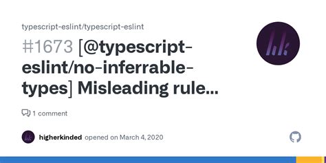 Typescript Eslintno Inferrable Types Misleading Rule Naming · Issue