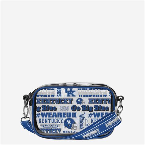 Kentucky Wildcats Repeat Retro Print Clear Crossbody Bag Foco