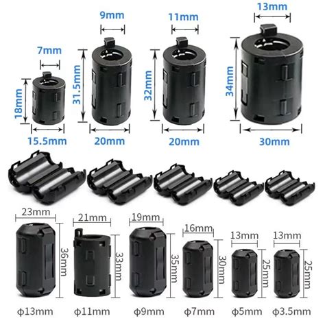 Anti Interference Magnetic Ring Noise Suppressor Cable Clip Emi Core