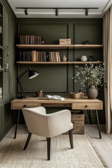 19 Refreshing Green Home Office Ideas For A Productive Space