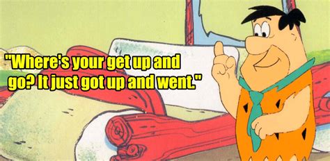 Download Fred Flintstone With Quote Wallpaper