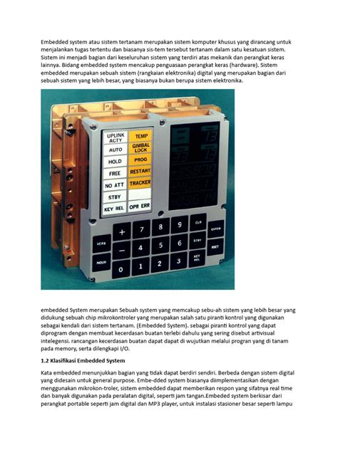 Embedded System Atau Sistem Dan Biasanya Sistem Informasi Pdf