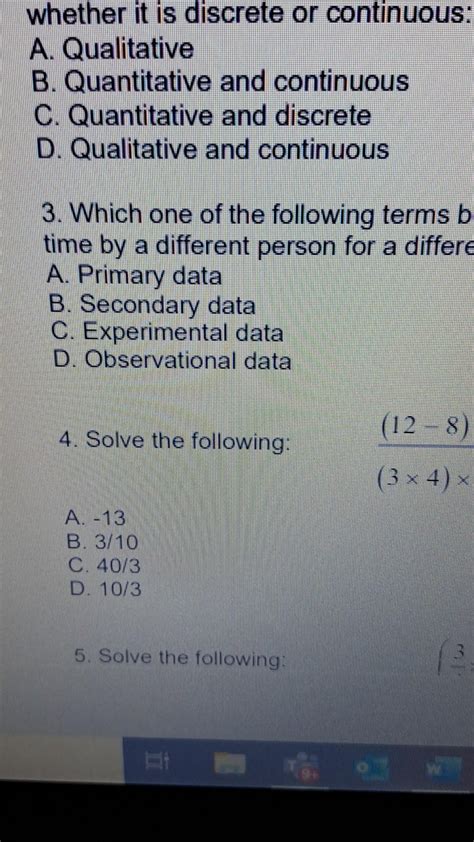 A Qualitative 3 Quantitative And Continuous C