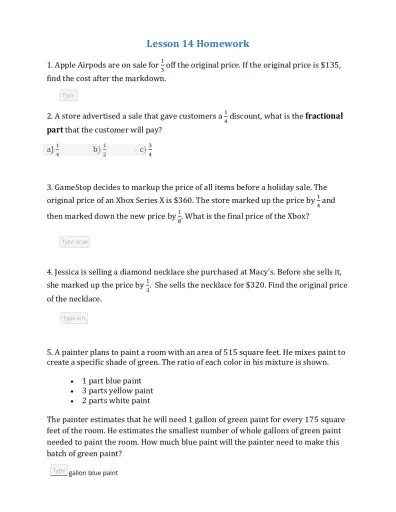 Lesson 14 Homework Edform Version Interactive Worksheet Edform
