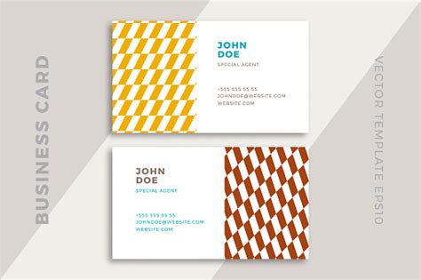 현대적인 창조적 인 명함 수평 템플릿 기하학적 패턴의 트렌디 한 기업 문구 모형 샘플 텍스트가있는 간단한 벡터 편집 가능한 배경