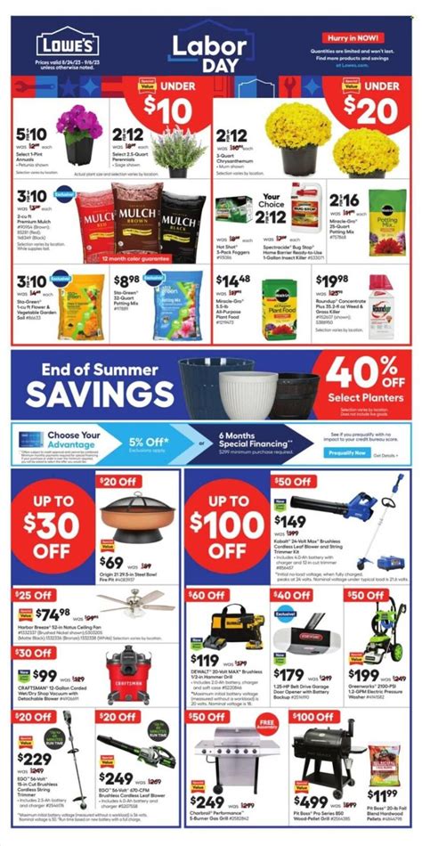 Lowes Labor Day 2023 Ad And Deals