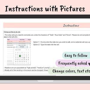 To Do List Task List Google Sheets Template Editable Checklist Priority Automated List Task