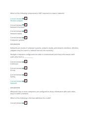 CIS Week Chapter Concept Quiz TEstout Docx Which Of The Following Components Is NOT