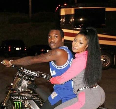 Nicki Minaj Meek Mill Cuddle Up And Ride A Bike Together Photos