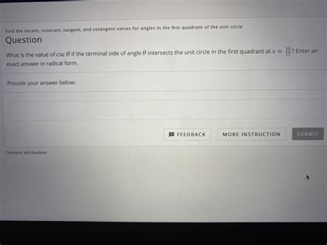 Answered What Is The Value Of Csc 0 If The Bartleby