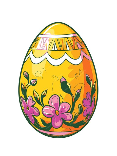 Premium Vector Vector Cartoon Easter Egg White Background