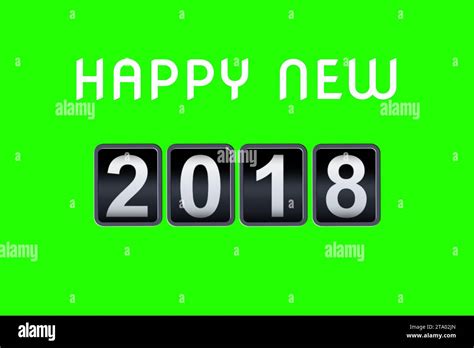 2017 2018 Happy New Year Concept Vintage Analog Counter Countdown Timer Retro Flip Number