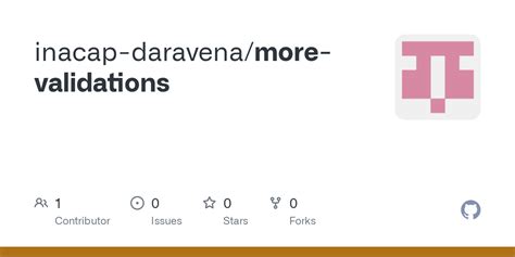 Github Inacap Daravenamore Validations