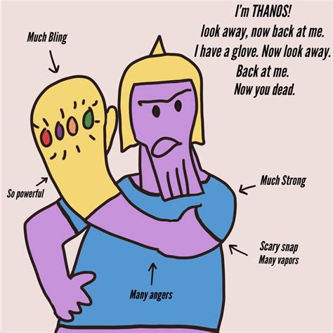 Constantly Hearing About Thanos At Work Who Has A Magic Glove Knowing Very Little About Thanos