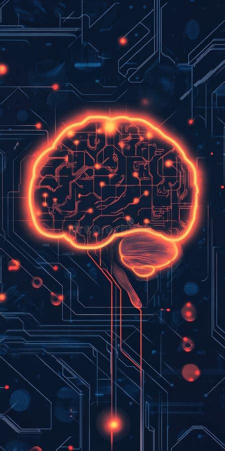 Abstract Minimalist Illustration Of Machine Learning Concept Stock