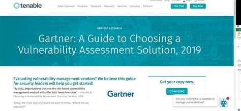 Gartner A Guide To Choosing A Vulnerability Assessment Solution 2019