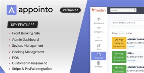 Appointo V222 Booking Management System 顶点网 Php源码、wp主题、wp插件