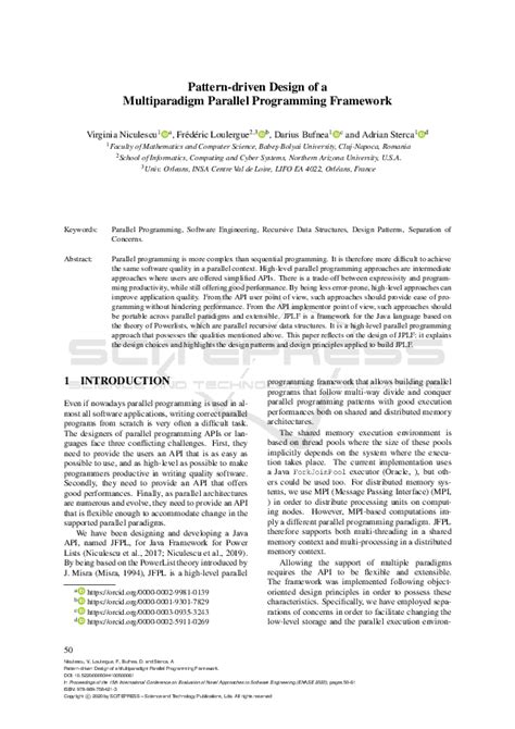 Pdf Pattern Driven Design Of A Multiparadigm Parallel Programming