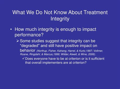 PPT Treatment Integrity And Program Fidelity Necessary But Not