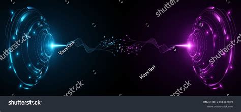Futuristic Hud Circles Glowing Neural Connectors Stock Vector Royalty Free 2394342859