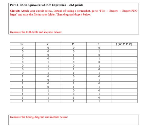 Solved Part 4 Nor Equivalent Of Pos Expression 225