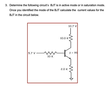 Solved Determine The Following Circuit S BJT Is I