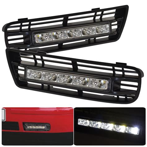 Volkswagon Vw Golf Gti Tdi Drl Led Fog Lamps Lower Bumper Grille Light
