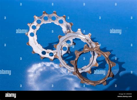 Cogs Gears Rusty Used And Worn Cogs From Bicycle Gear Set Stock Photo Alamy