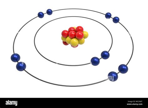 Labeled Atom With Electron Cloud