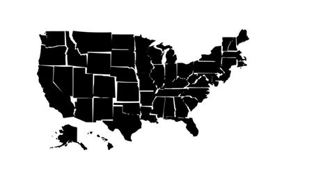United States Map Svg 50 State Shapes Silhouette Cut File Etsy Norway