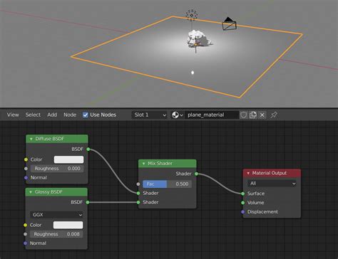 Shaders Plane Is Not Reflecting Object Blender Stack Exchange