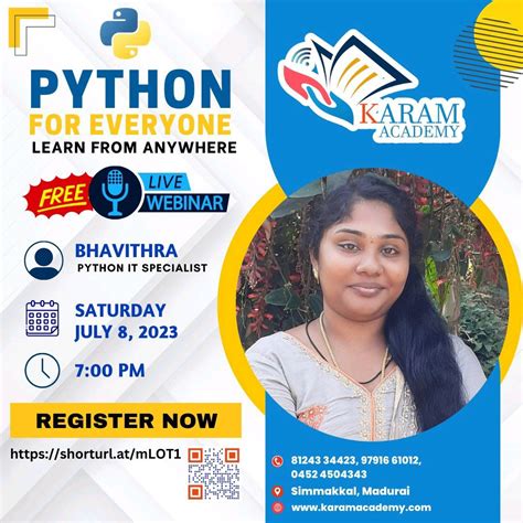 Karam Academy On Linkedin Pythonwebinar Techaspirants Karamacademy Bavithra Learntocode