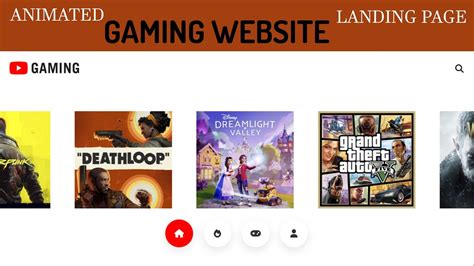 Animated Gaming Website Using Html And Css Only Youtube