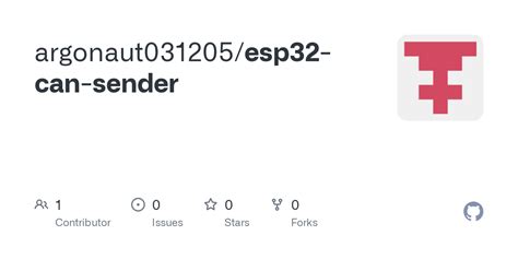 Github Argonaut031205esp32 Can Sender