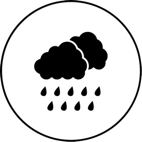 Icono De La Lluvia Vector Premium