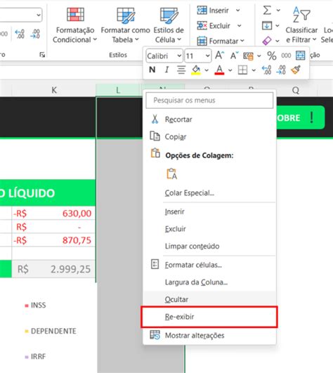 como ocultar coluna no excel smart planilhas