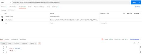 solved send bearer token as query parameter