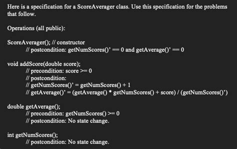 Solved Implement ScoreAverager In C Using Private Chegg Com