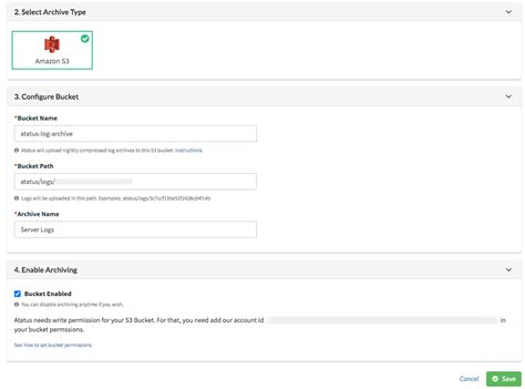 Log Archive Export To S3 Logs Monitoring Atatus Documentation