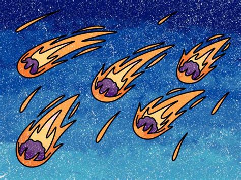 Meteor Shower Drawing Helloartsy