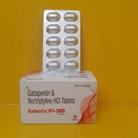 Gabapentin Nortriptyline Hydrochloride Tablets 300mg At ₹ 2600 Box