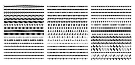 Collection Of Simple Arrow Pointer Divider Design Stock Vector Illustration Of Repetition