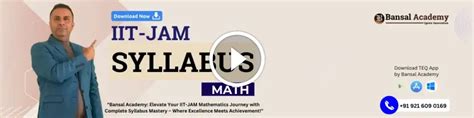 Best Iit Jam Mathematics Syllabus No 1 By Bansal Academy