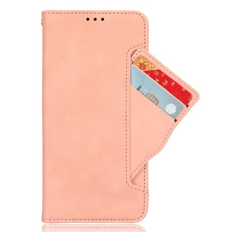 For Tecno Camon 20 Premier 5G Skin Feel Calf Texture Card Slots Leather Phone Case Pink