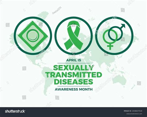 April Sexually Transmitted Diseases Std Awareness Stock Vector Royalty