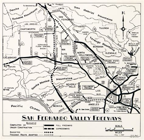San Fernando Valley Map Detailed Road Map Of San Fernando Valley Taldpe